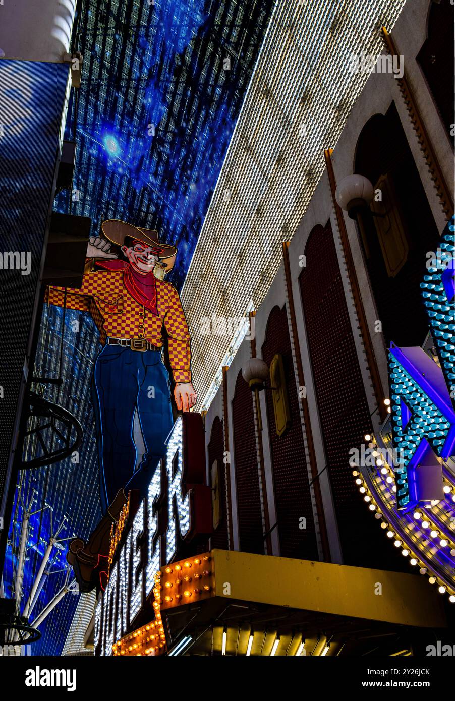Neon Lights on Freemont Street , Las Vegas, Nevada, USA Stock Photo - Alamy