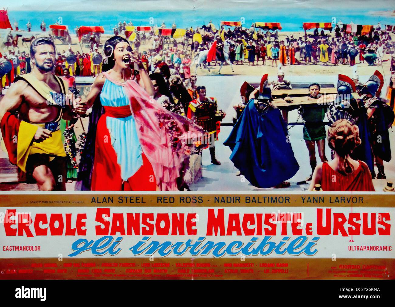 Samson and the Mighty Challenge 002 - Vintage Italian Lobby Card Stock ...