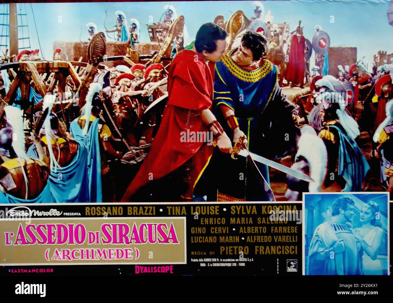 Siege of Syracuse (1960) 013 - Vintage Italian Lobby Card Stock Photo ...