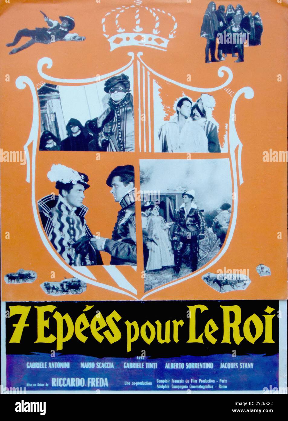 Seventh Sword, the (1962) 002 - Vintage French Movie Poster Stock Photo ...