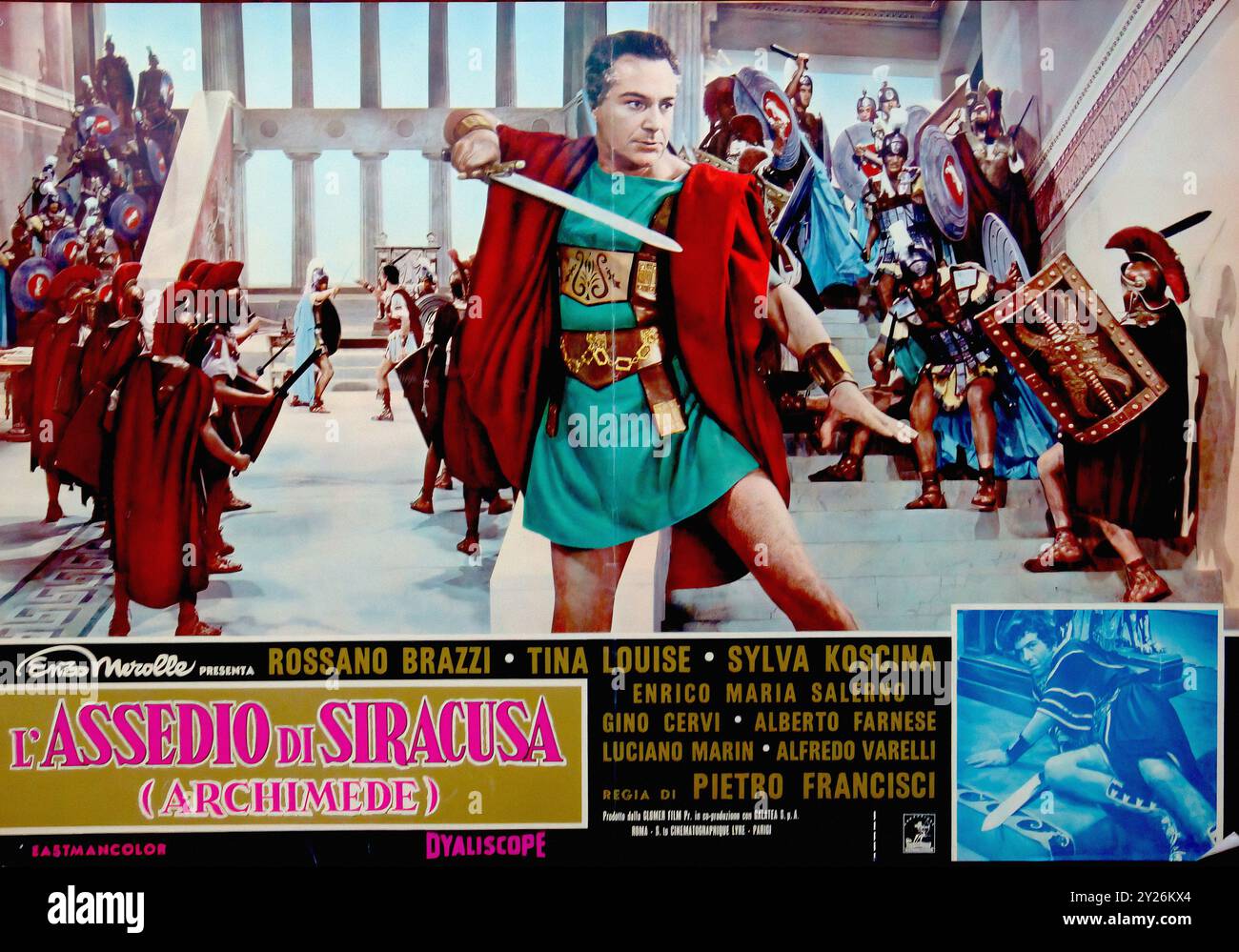 Siege of Syracuse (1960) 012 - Vintage Italian Lobby Card Stock Photo ...