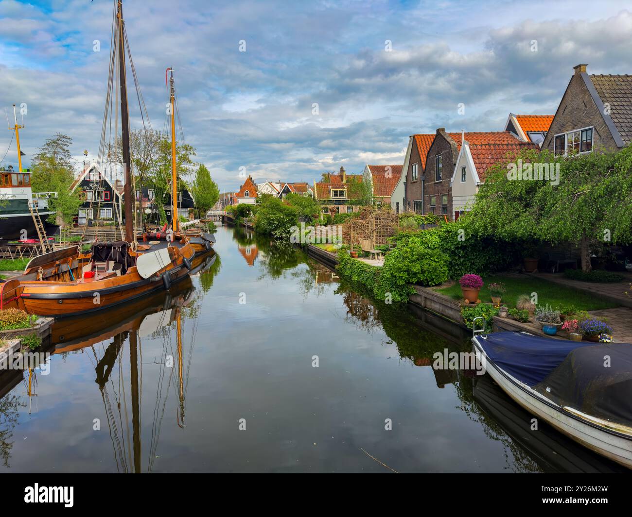 skyline of old town Edam Stock Photo - Alamy