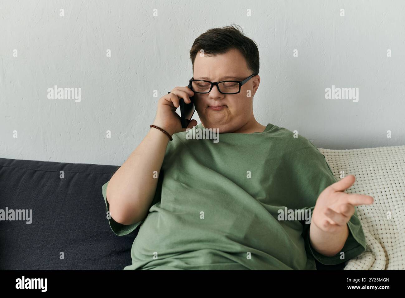 A man with Down syndrome engages in a heartfelt phone call from his ...