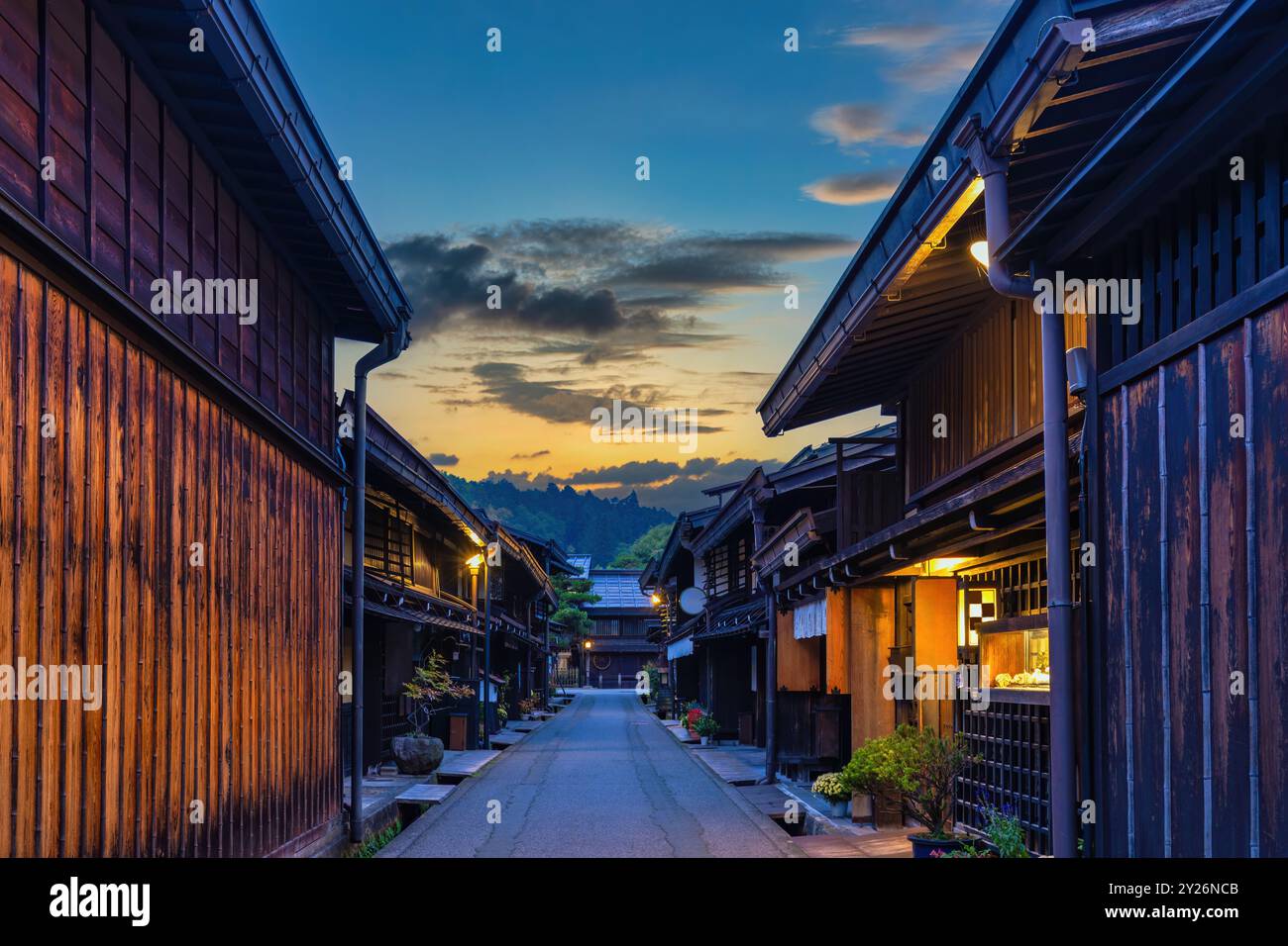 Takayama Gifu Japan, sunrise city skyline at Takayama old town ...