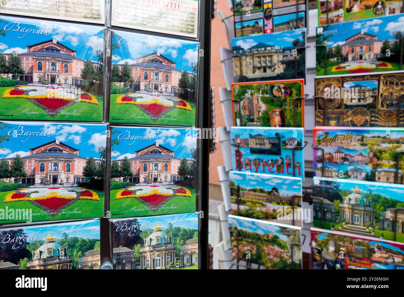 Postcards Gifts Stand Bayreuth Germany Stock Photo - Alamy