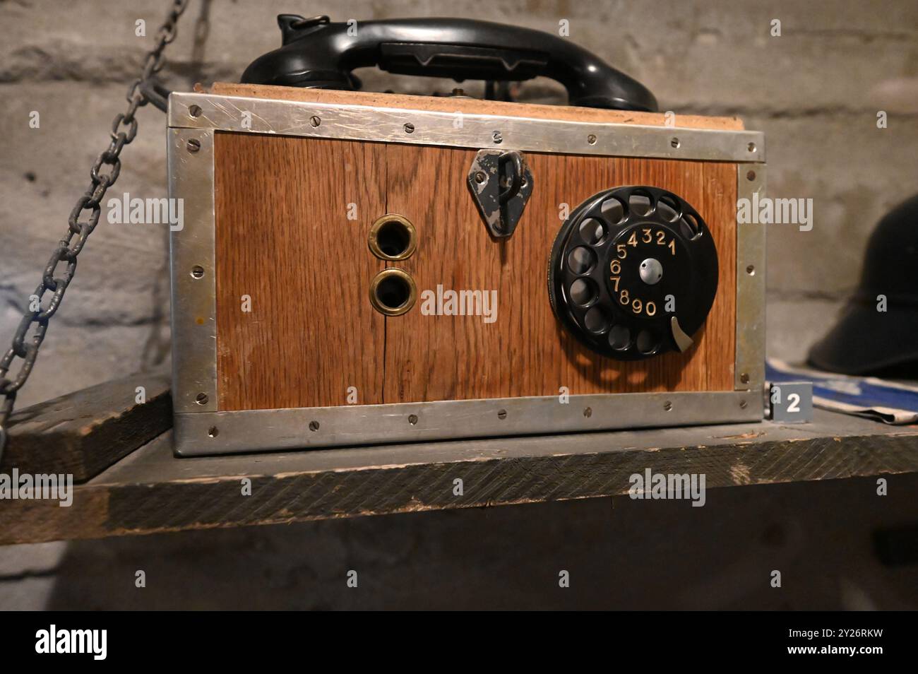 World War Two German mobile telephone as used in Krakow, Poland Stock ...