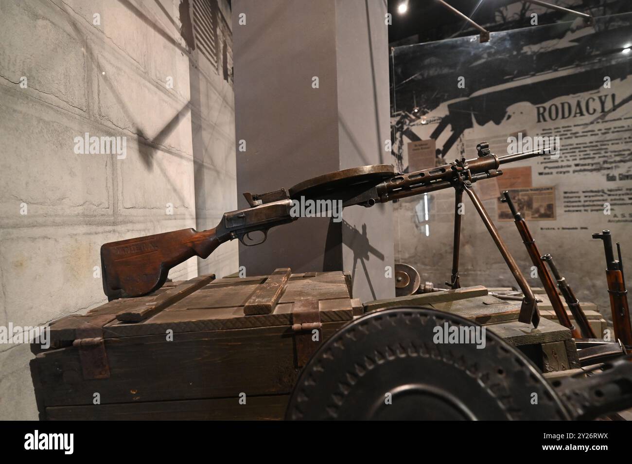 Drum fed machine gun hi-res stock photography and images - Alamy