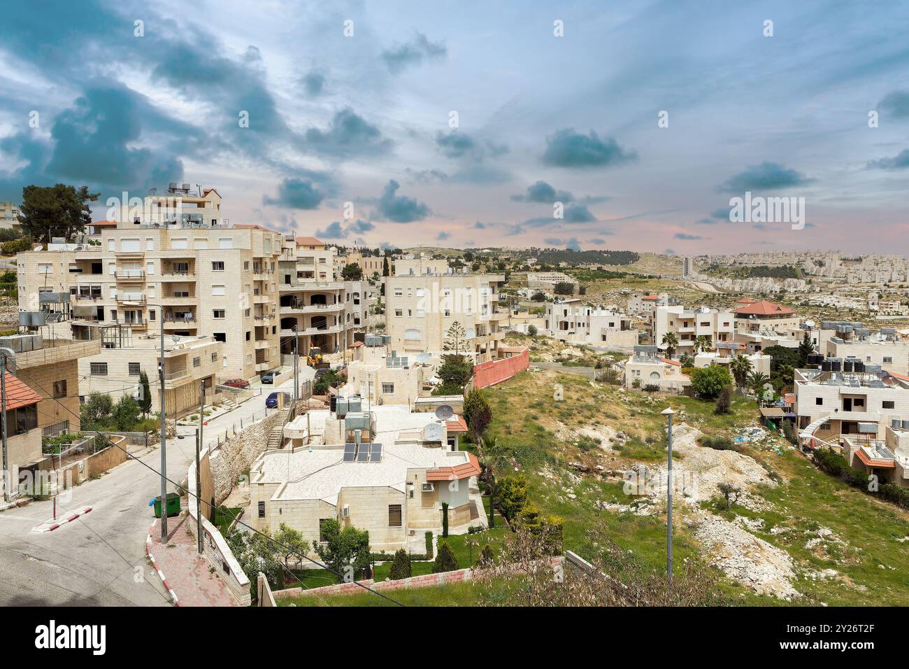 New buildings in Bethlehem and Jerusalem at sunset Stock Photo - Alamy