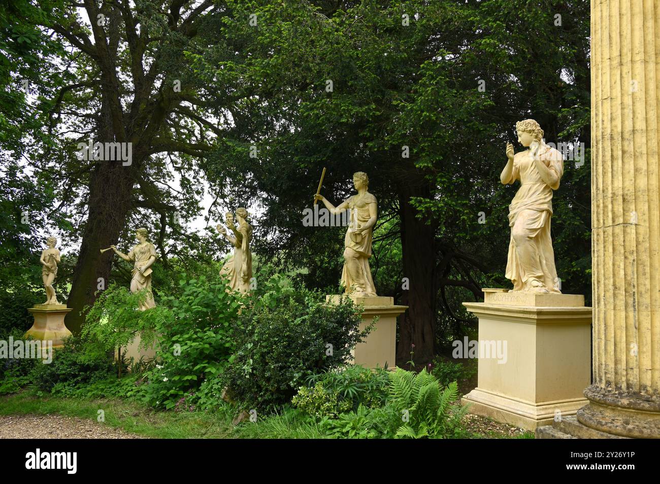 Statues of the muses at Georgian Landscape garden and park National ...