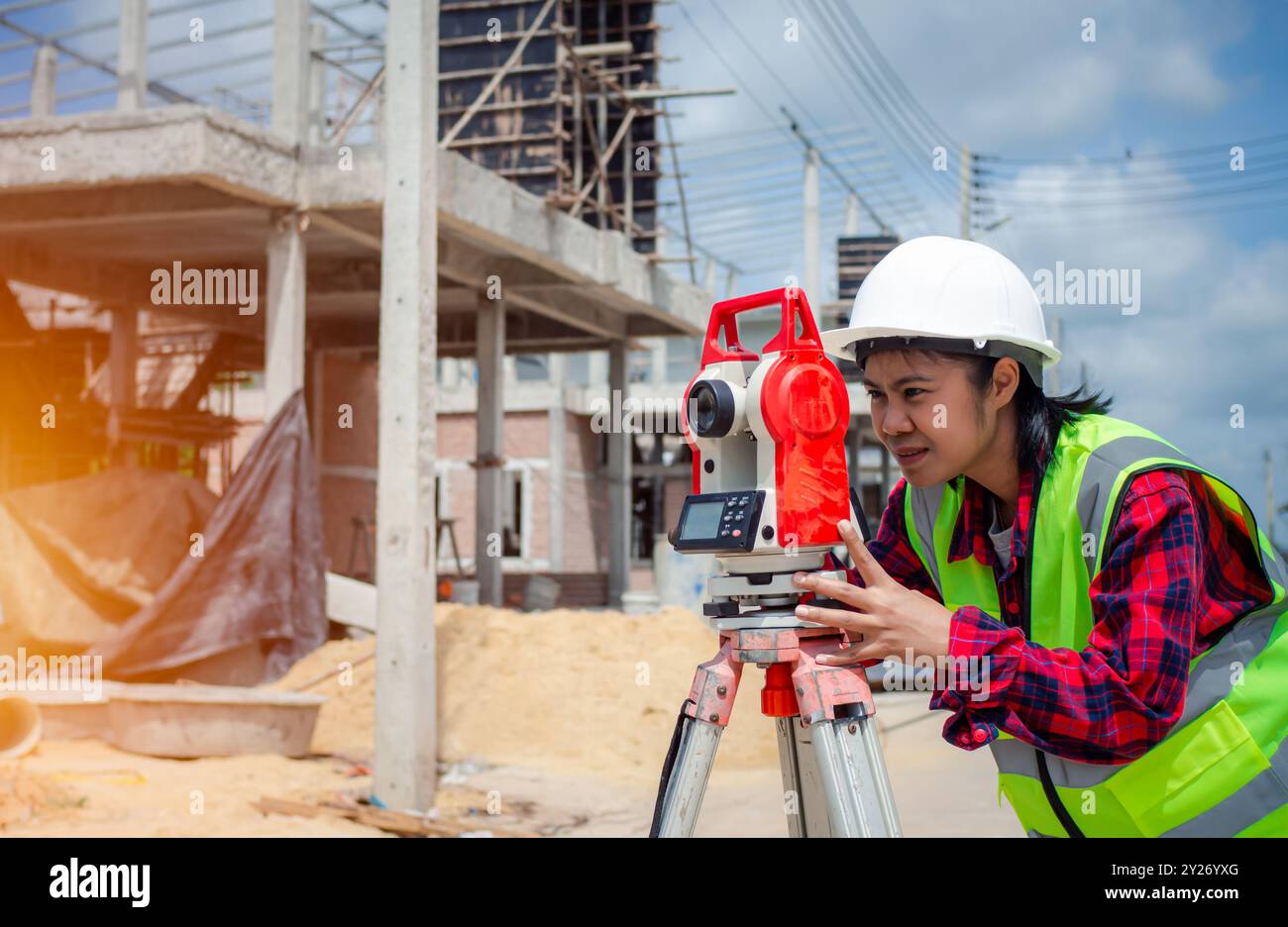 Civil engineer surveying equipment hi-res stock photography and images ...
