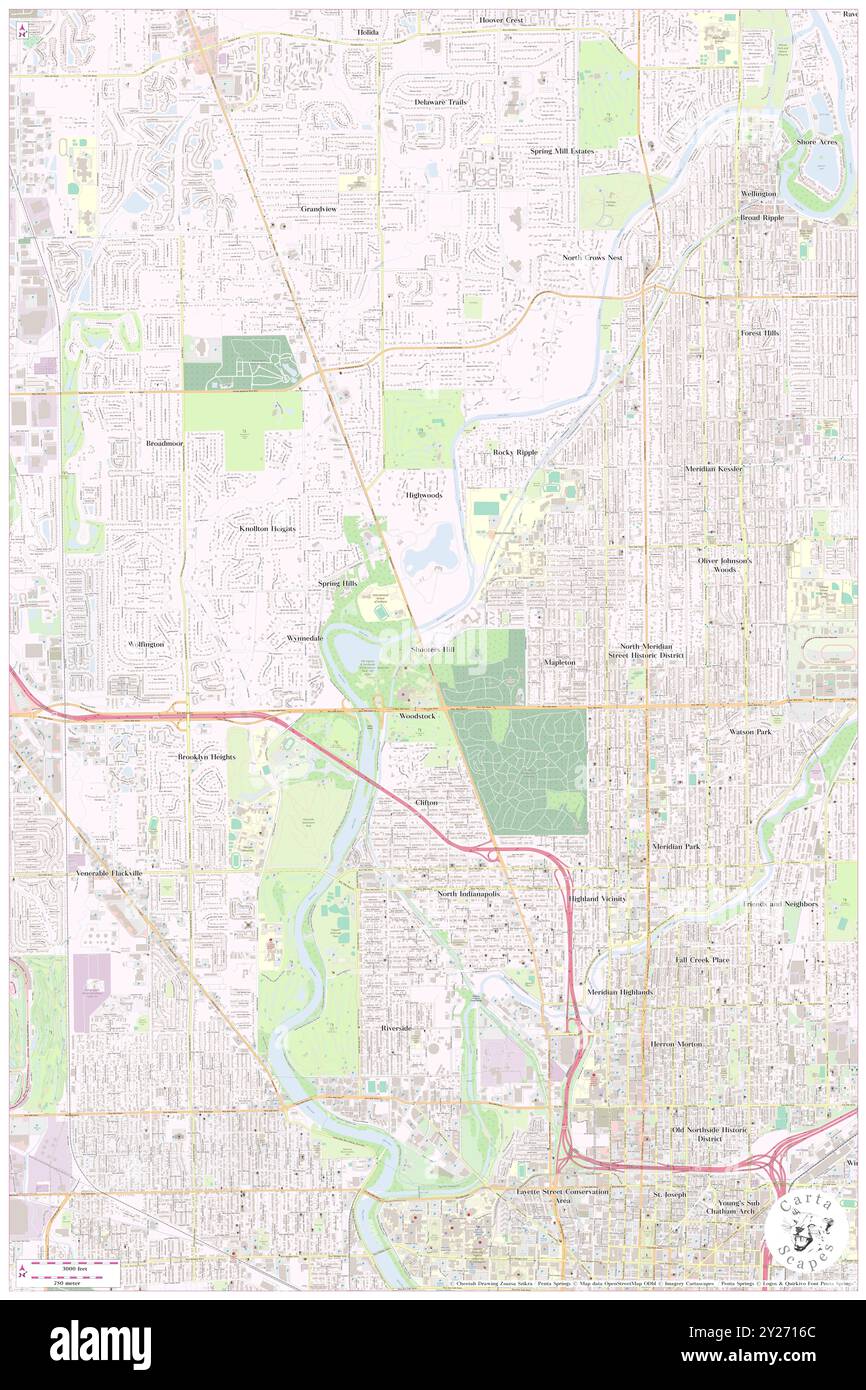 Shooters Hill, Marion County, US, United States, Indiana, N 39 49' 48 ...