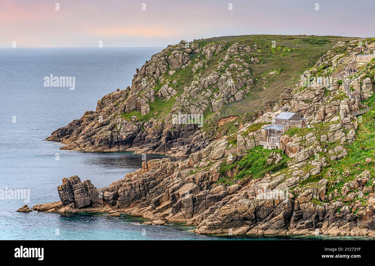 Distant view at Minack Open Air Theatre, Cornwall, England, UK Stock ...