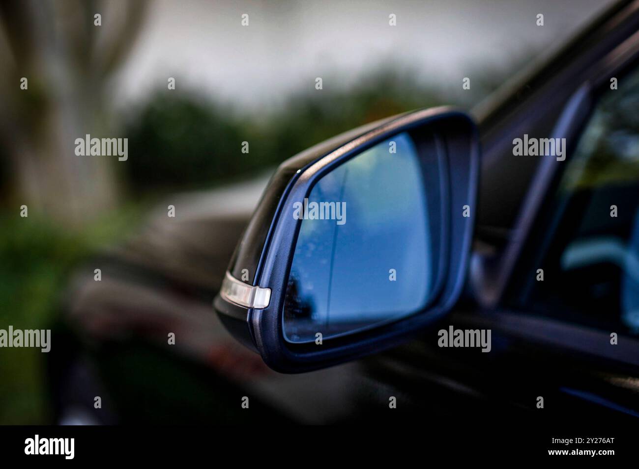 Exterior rear-view mirror of a car Stock Photo - Alamy