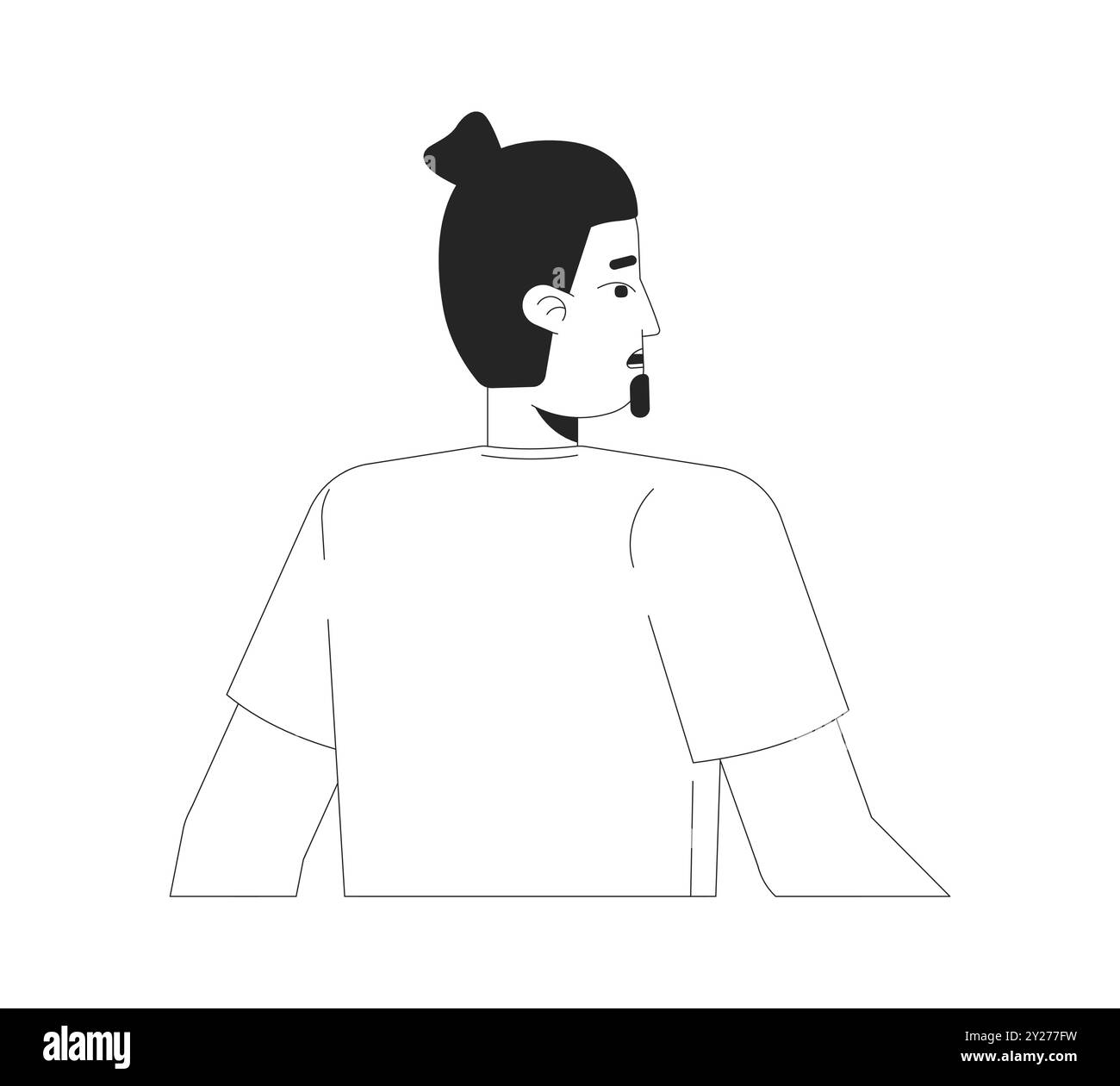 Confused man rear view Stock Vector Images - Alamy
