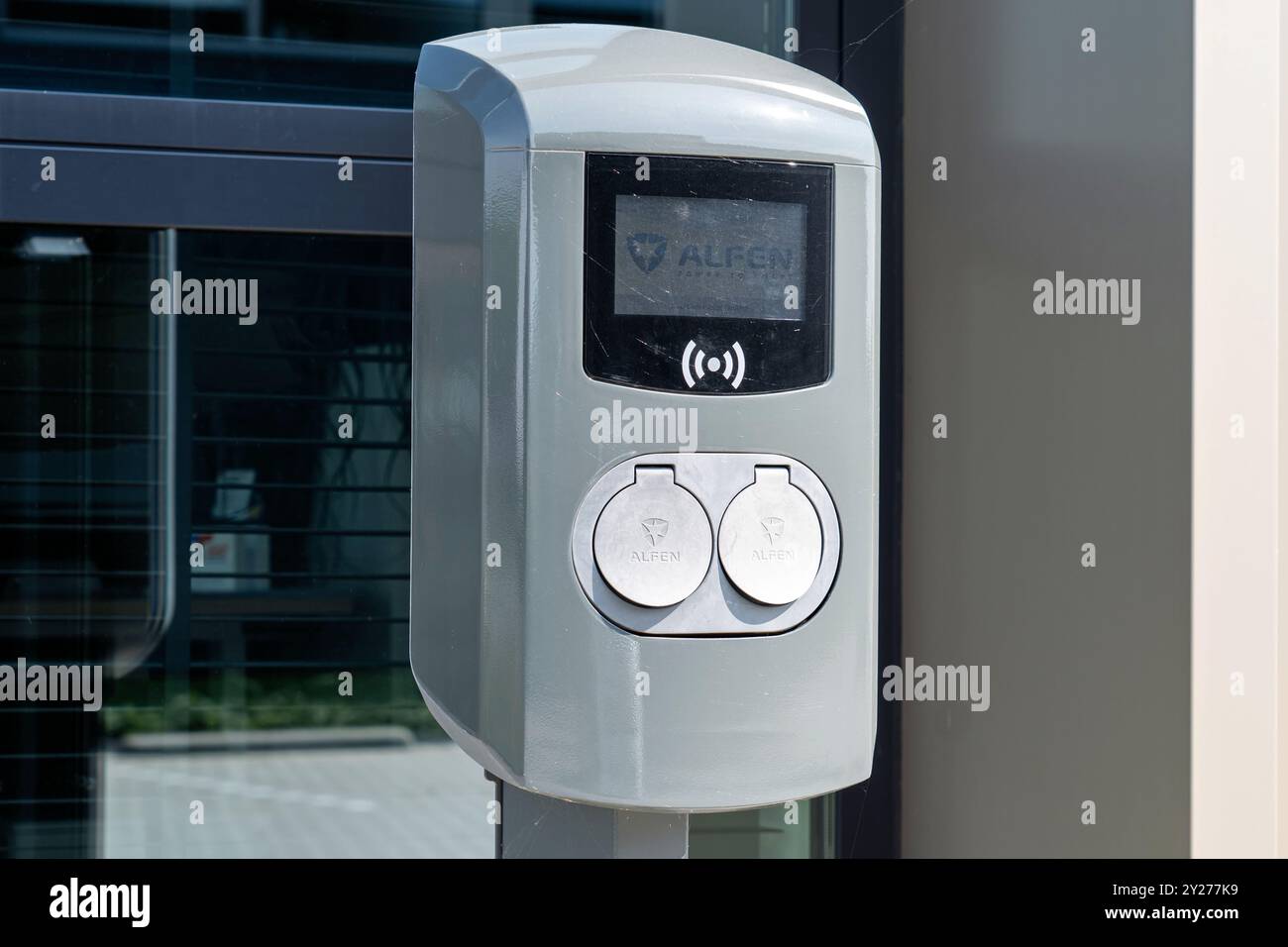 Alfen electric vehicle charging station Stock Photo - Alamy