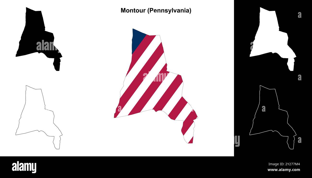 Montour county map hi-res stock photography and images - Alamy