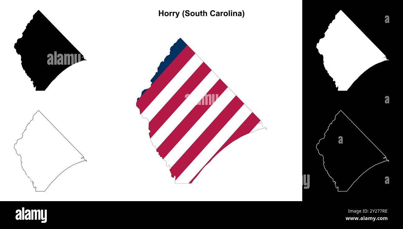 Horry outline map hi-res stock photography and images - Alamy