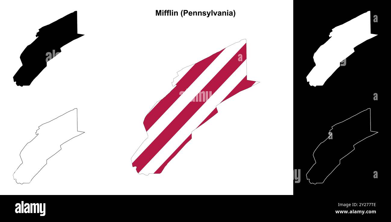 Mifflin county map hi-res stock photography and images - Alamy