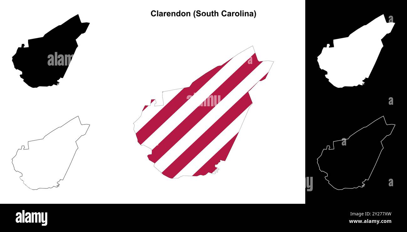 Map of clarendon hi-res stock photography and images - Alamy