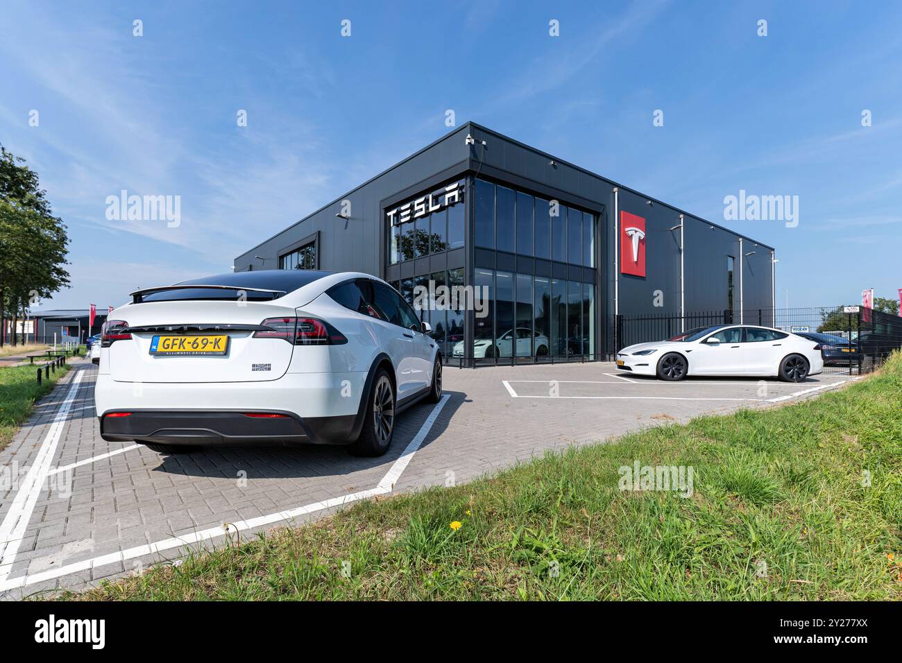 Tesla store in Wezep, Netherlands Stock Photo - Alamy