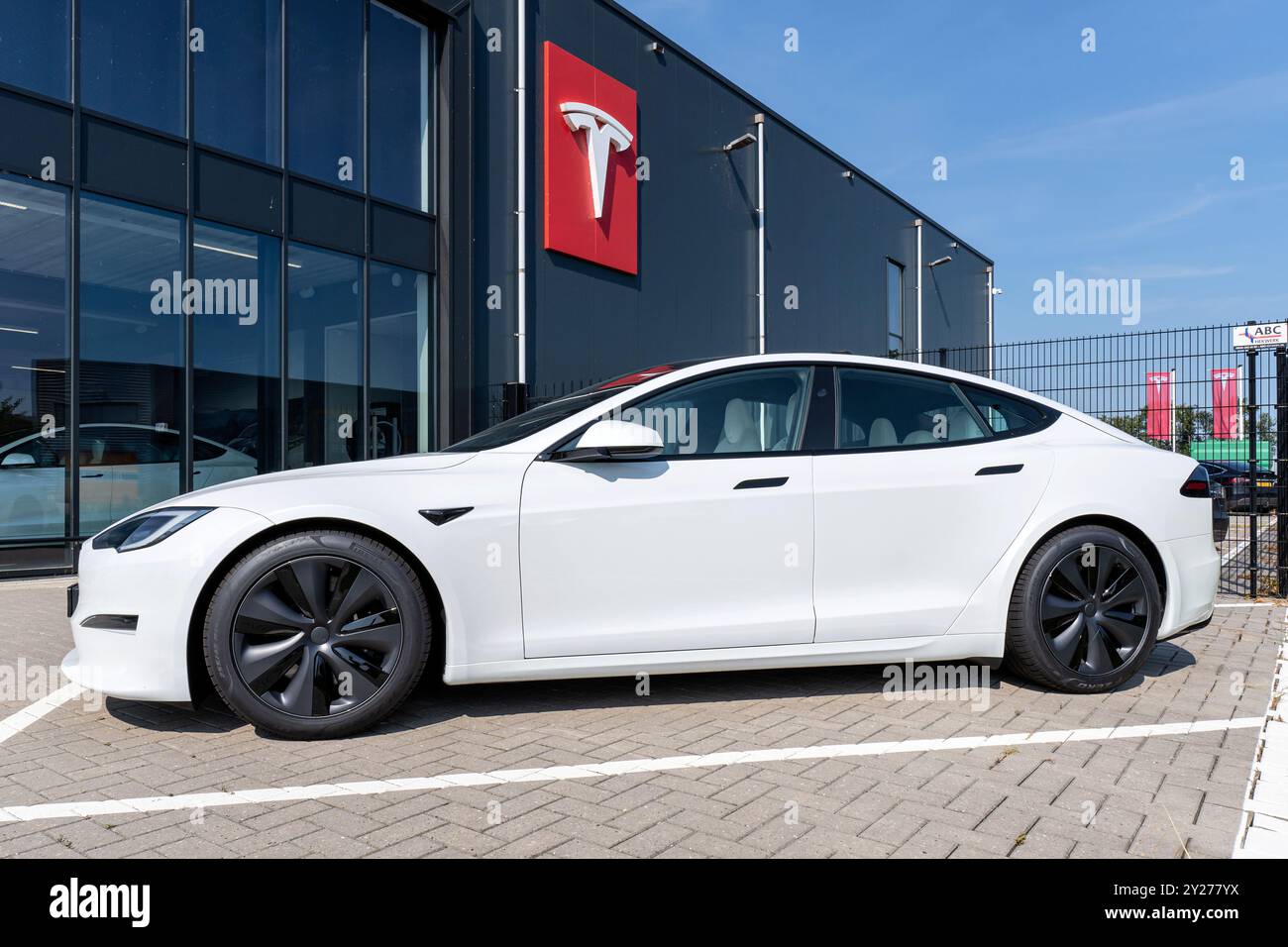 Tesla Model S at Tesla store in Wezep, Netherlands Stock Photo - Alamy
