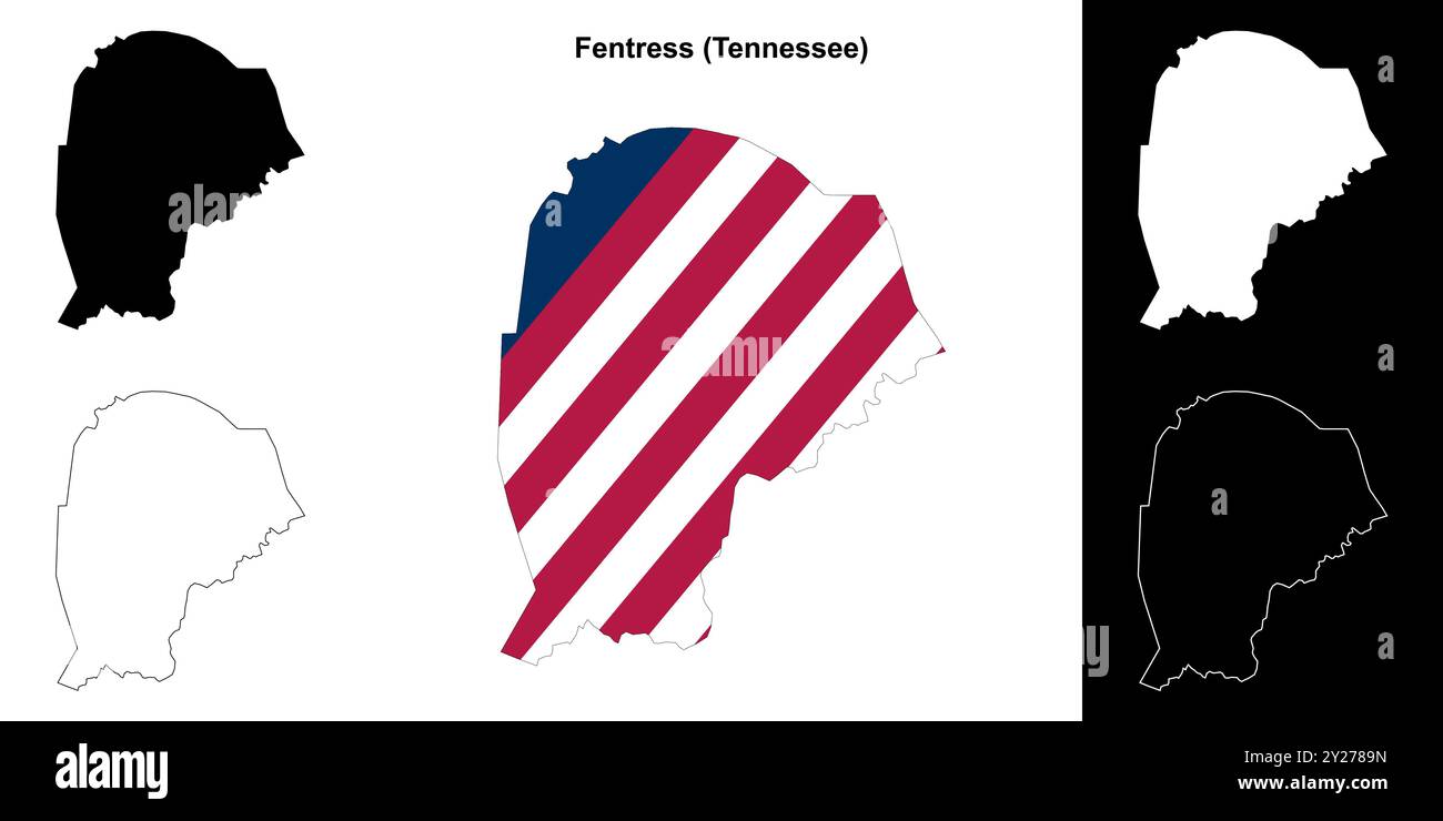 Fentress vector map hi-res stock photography and images - Alamy