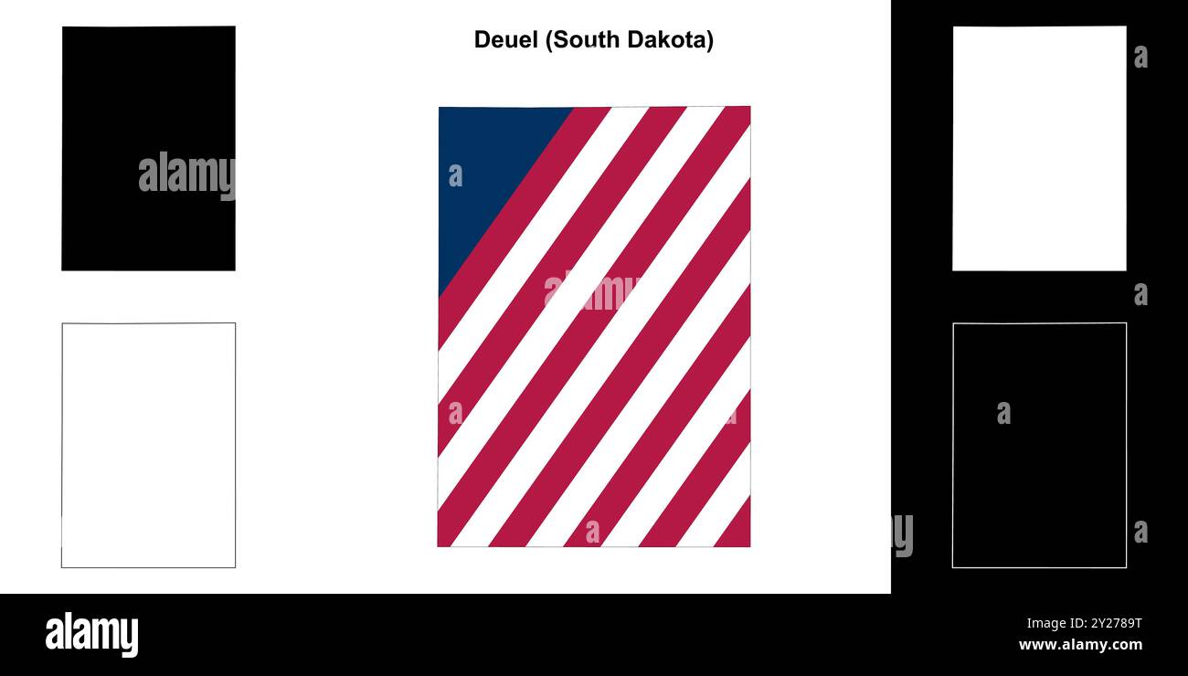 Deuel outline map hi-res stock photography and images - Alamy