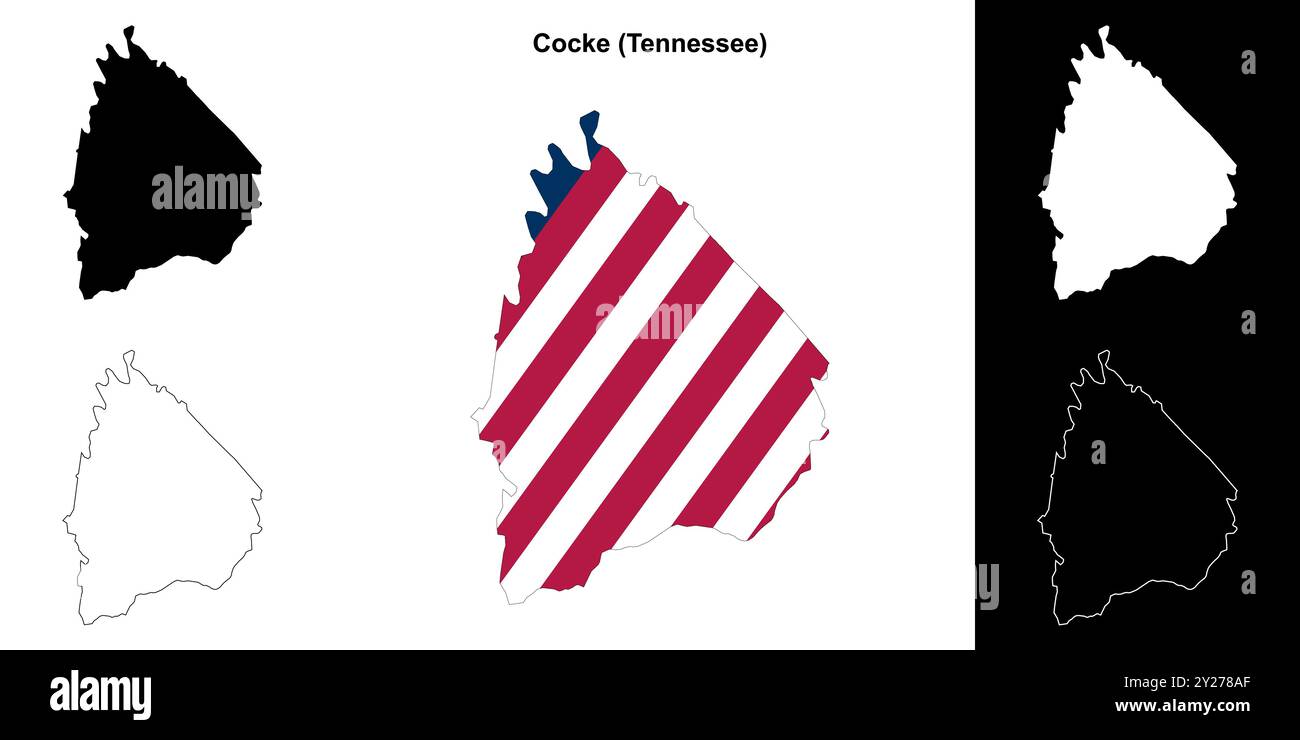 Tennessee county map hi-res stock photography and images - Alamy