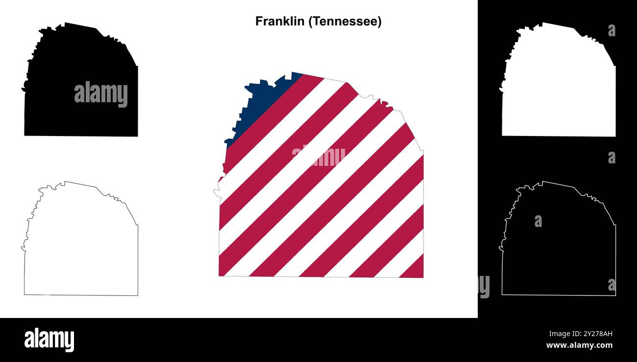 Franklin outline map hi-res stock photography and images - Alamy