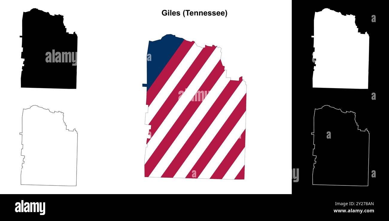 Giles County (Tennessee) outline map set Stock Vector Image & Art - Alamy