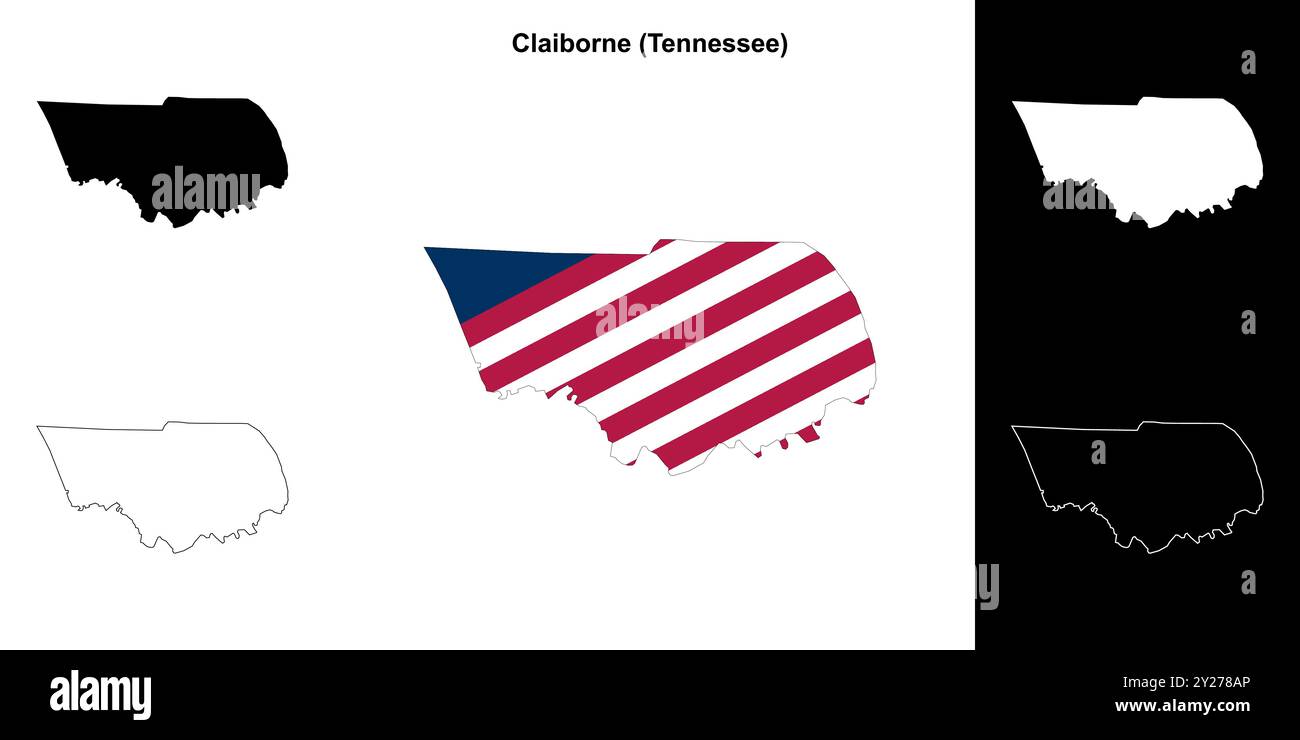 Tennessee county map hi-res stock photography and images - Alamy