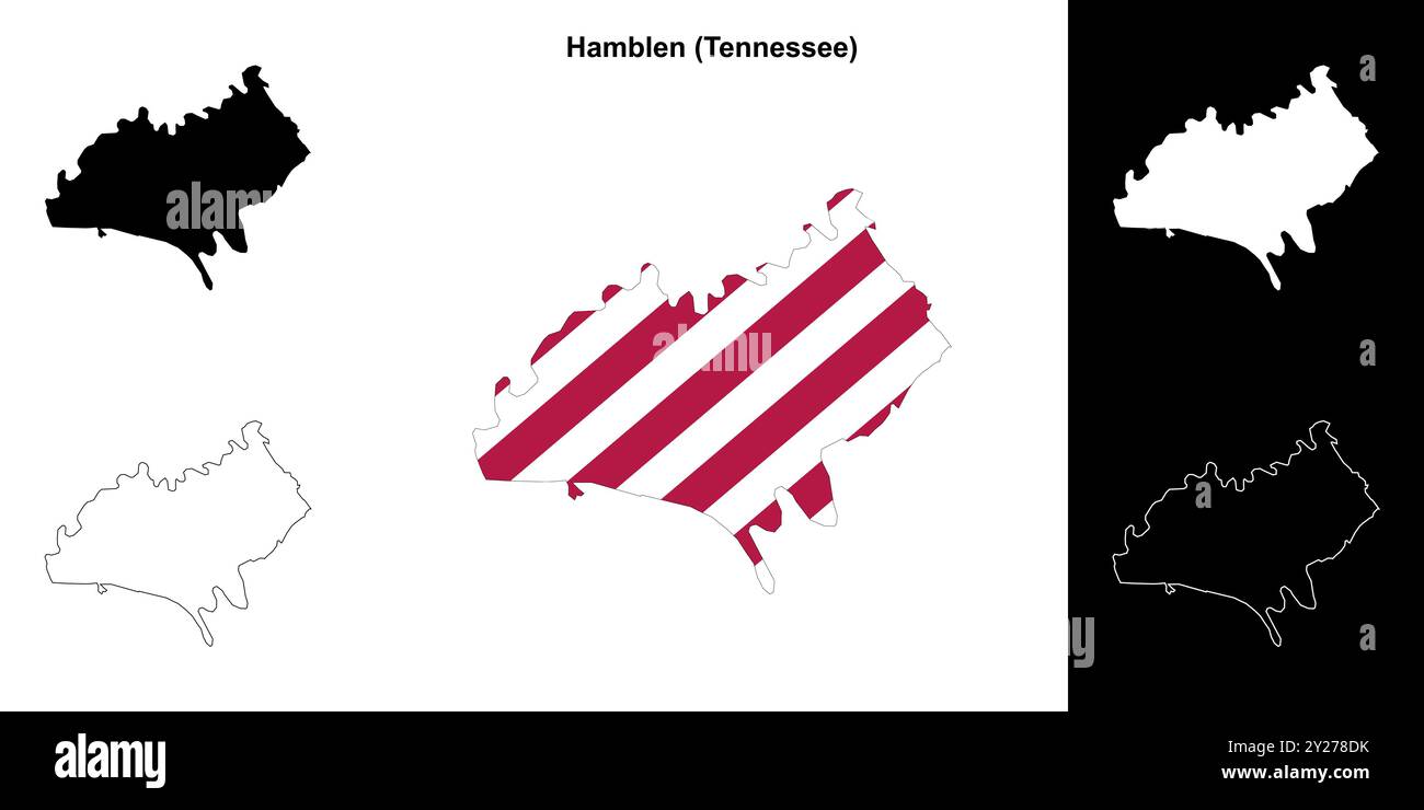 Hamblen vector map hi-res stock photography and images - Alamy