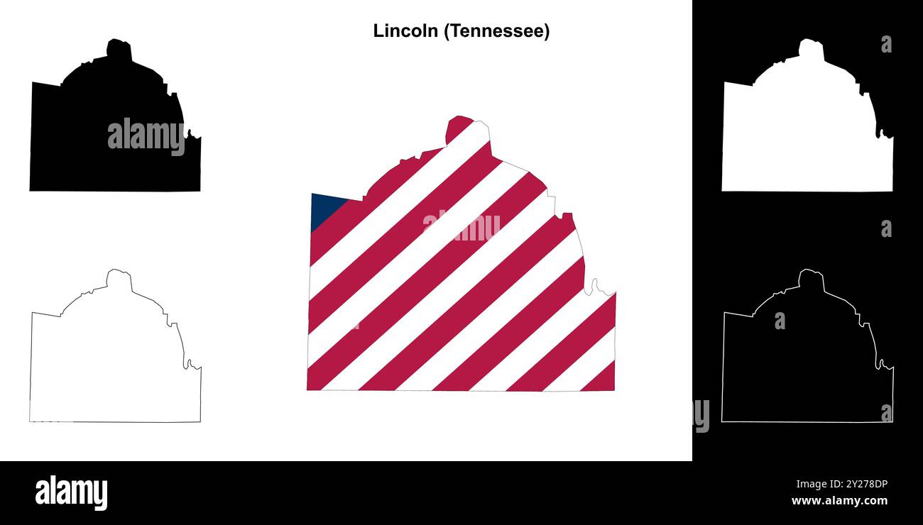 Lincoln County (Tennessee) outline map set Stock Vector Image & Art - Alamy