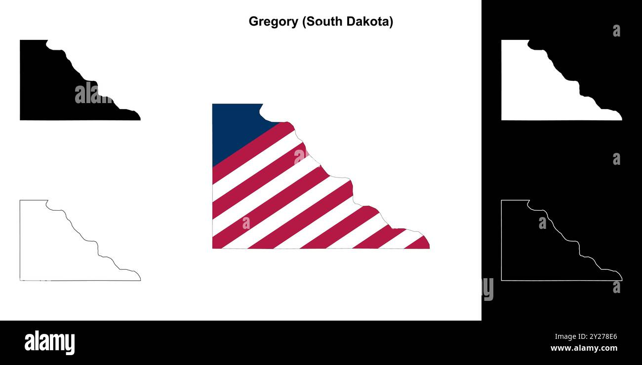 Map of gregory south dakota hi-res stock photography and images - Alamy