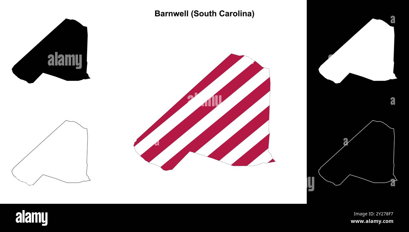 Barnwell outline map hi-res stock photography and images - Alamy