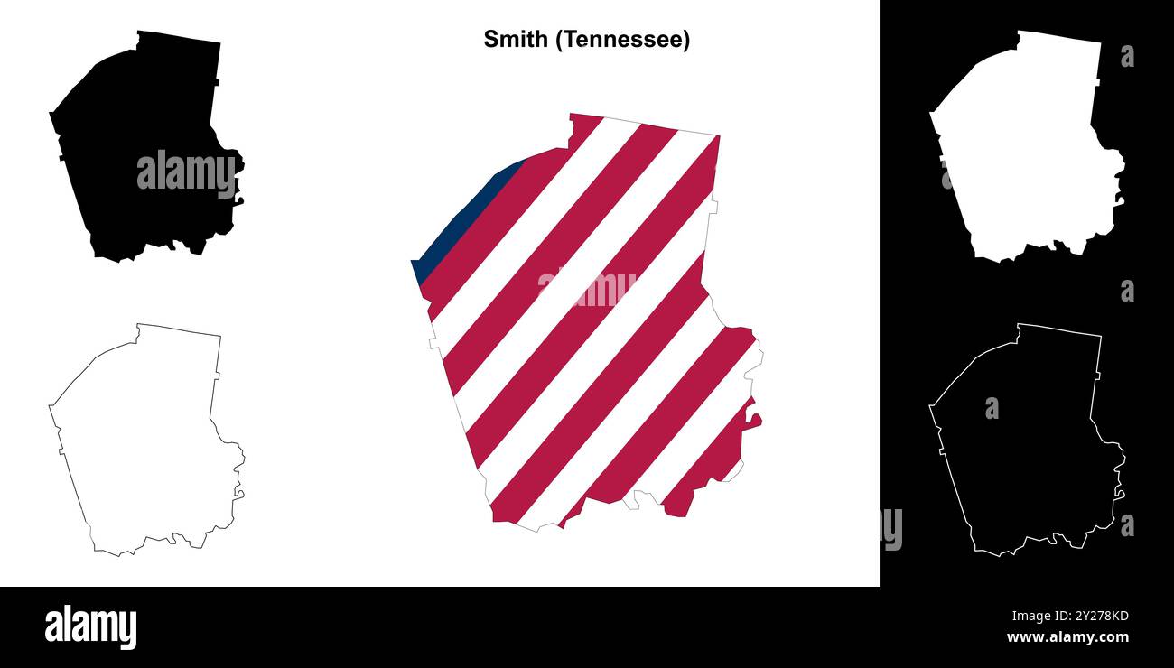Smith County (Tennessee) outline map set Stock Vector Image & Art - Alamy