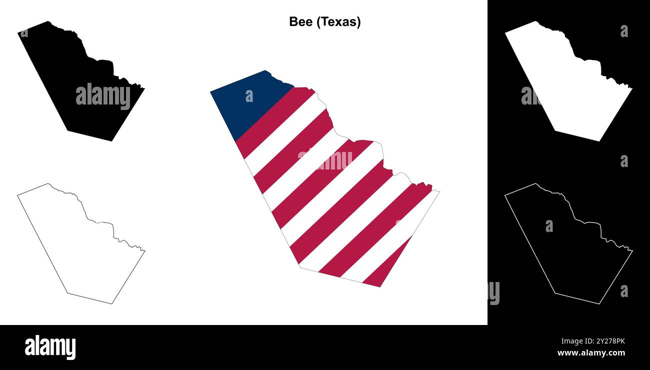 Bee outline map hi-res stock photography and images - Alamy