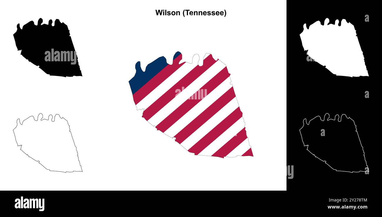 Blank wilson map hi-res stock photography and images - Alamy