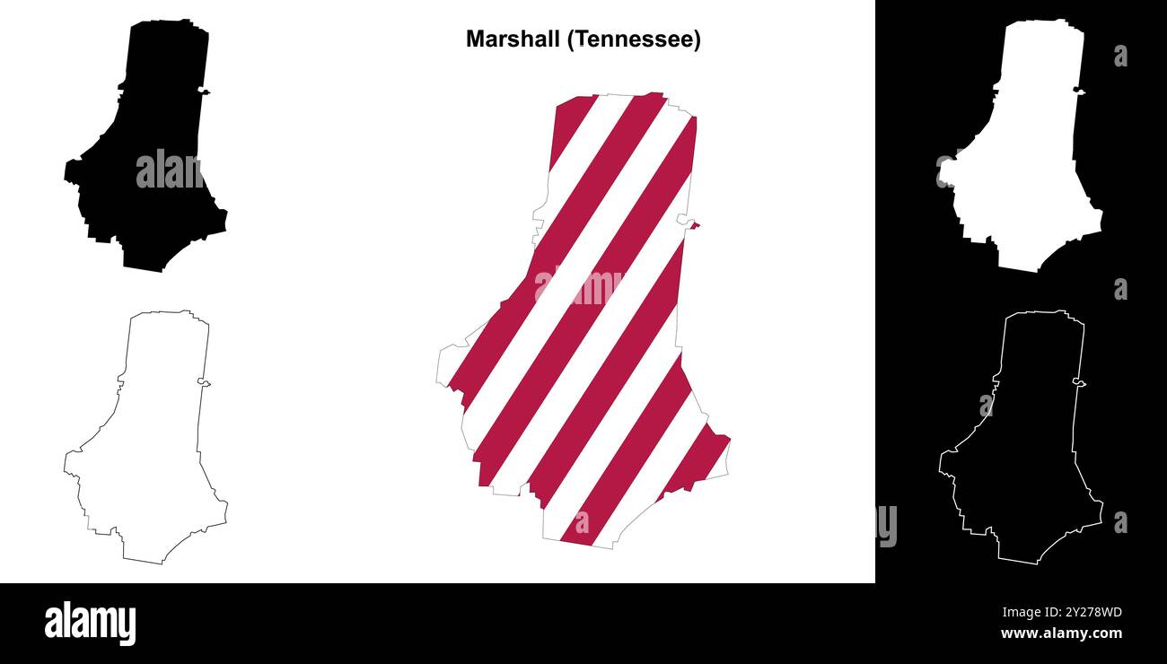 Marshall County (Tennessee) outline map set Stock Vector Image & Art ... Marshall County (Tennessee) outline map set Stock Vector Image & Art ...