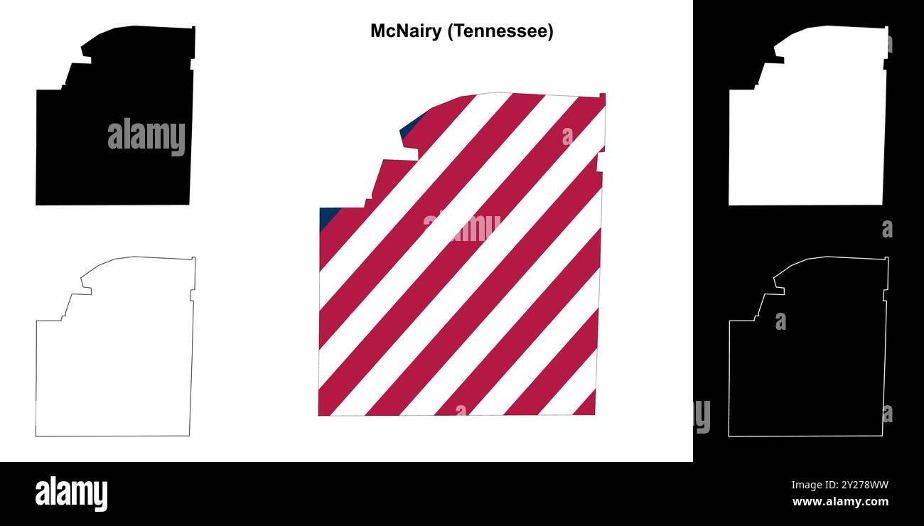 Mcnairy vector outline map hi-res stock photography and images - Alamy