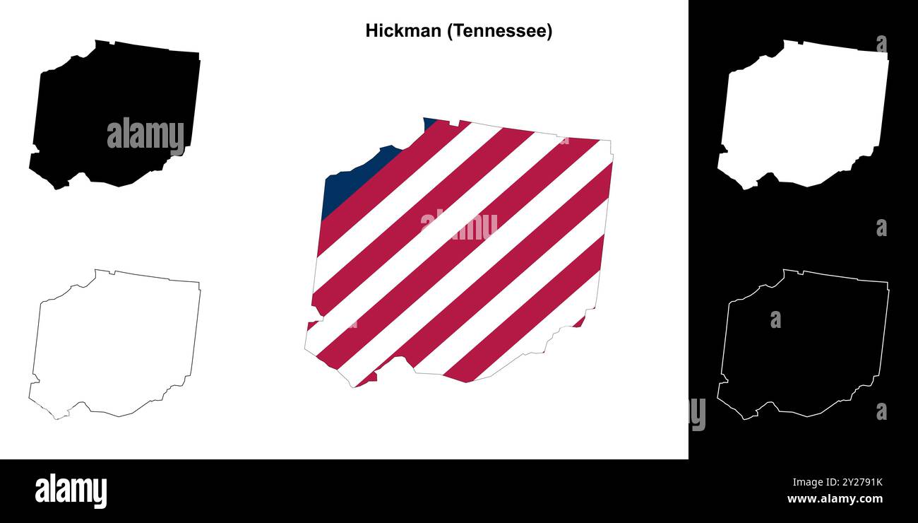 Hickman County (Tennessee) outline map set Stock Vector Image & Art - Alamy
