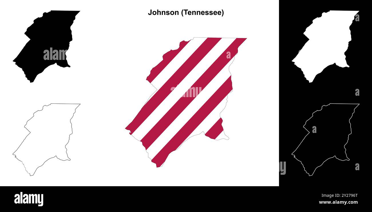 Johnson County (Tennessee) outline map set Stock Vector Image & Art - Alamy