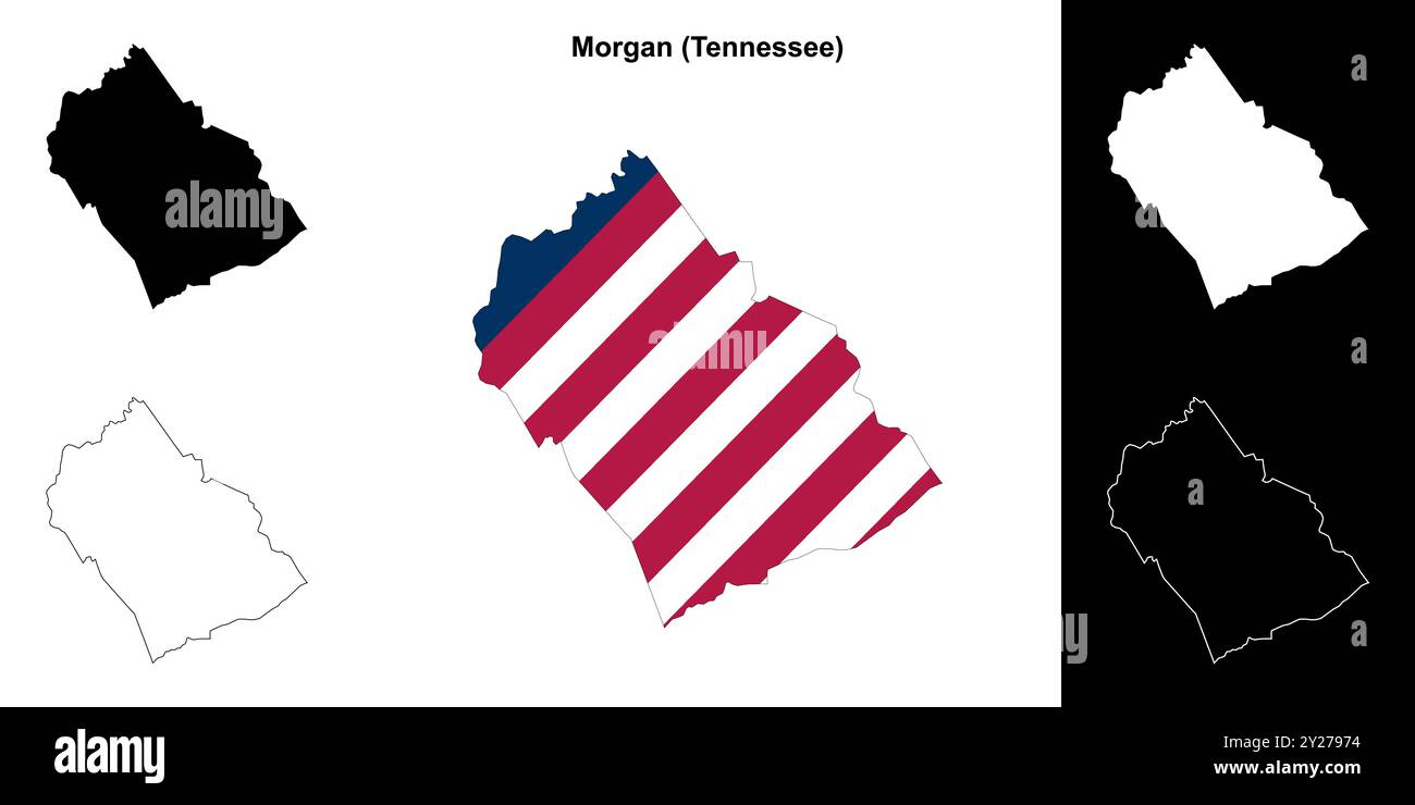 Morgan County (Tennessee) outline map set Stock Vector Image & Art - Alamy