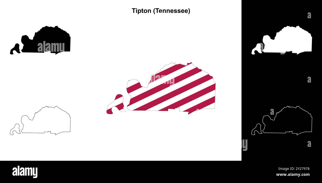 Tipton county map hi-res stock photography and images - Alamy