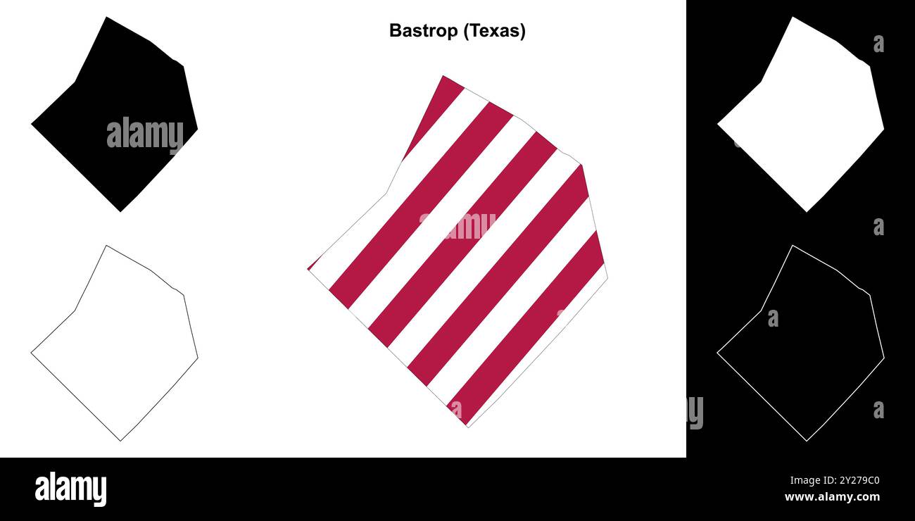 Bastrop county map hi-res stock photography and images - Alamy