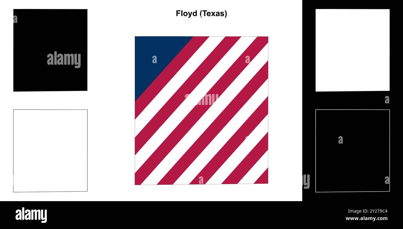 Floyd County (Texas) outline map set Stock Vector Image & Art - Alamy