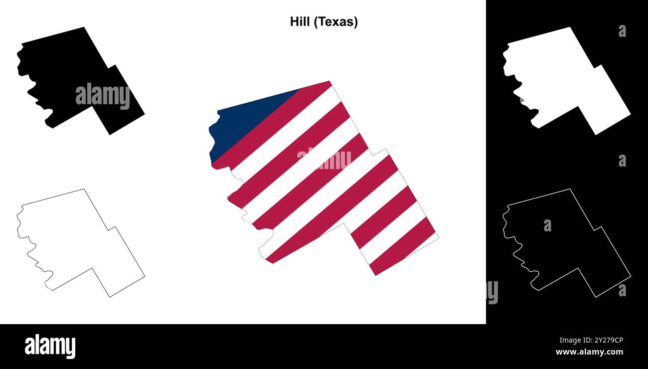 Hill county map hi-res stock photography and images - Alamy