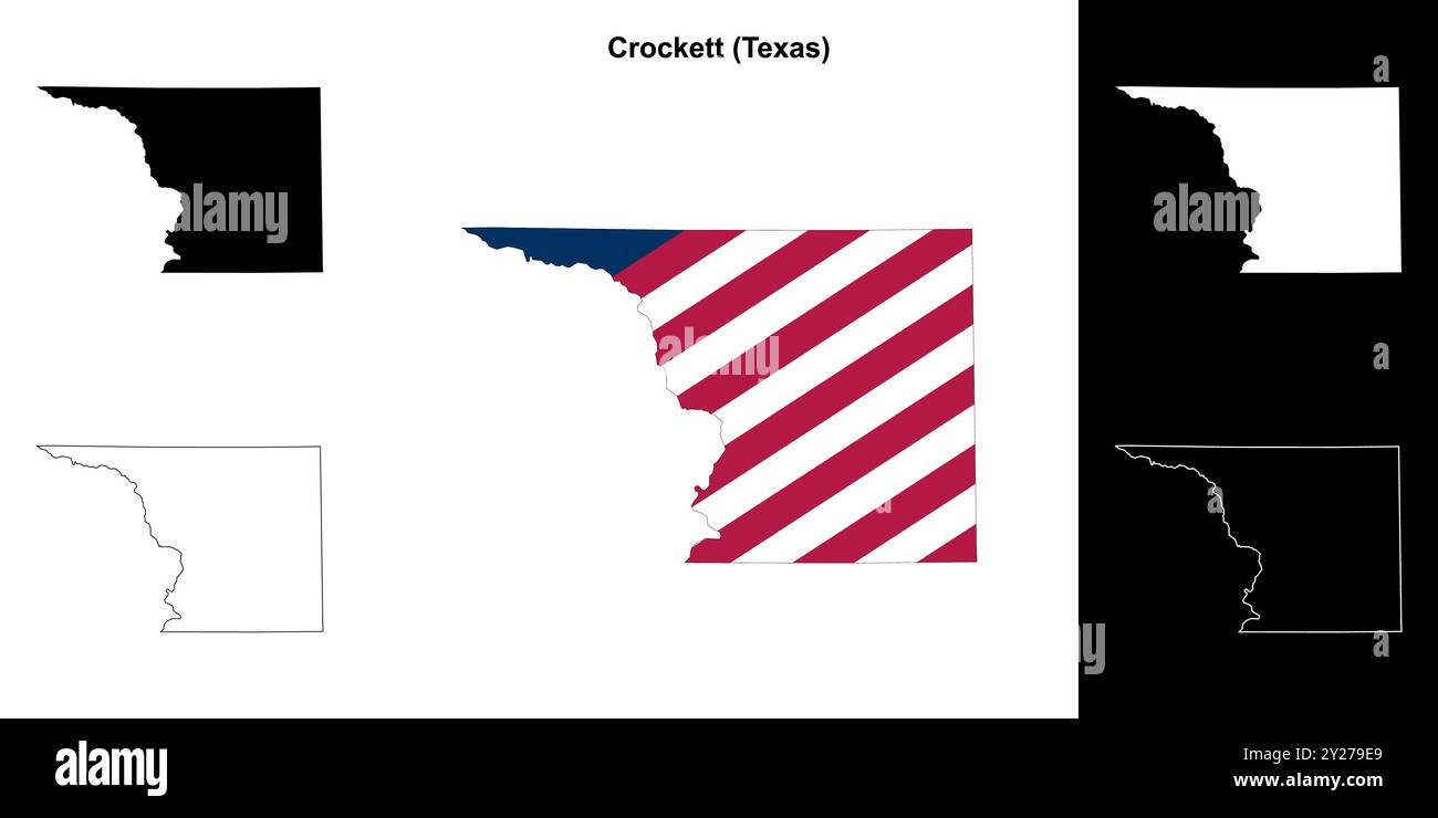 Blank crockett map hi-res stock photography and images - Alamy