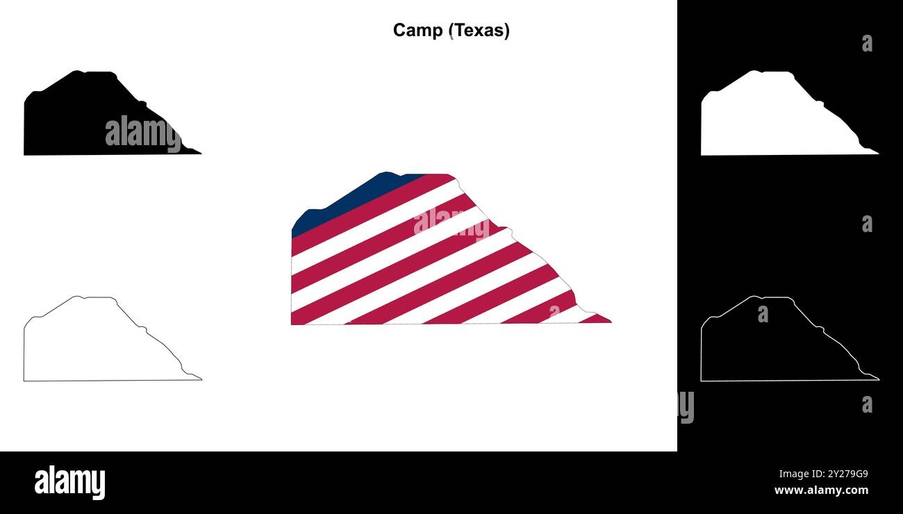 Camp county map hi-res stock photography and images - Alamy