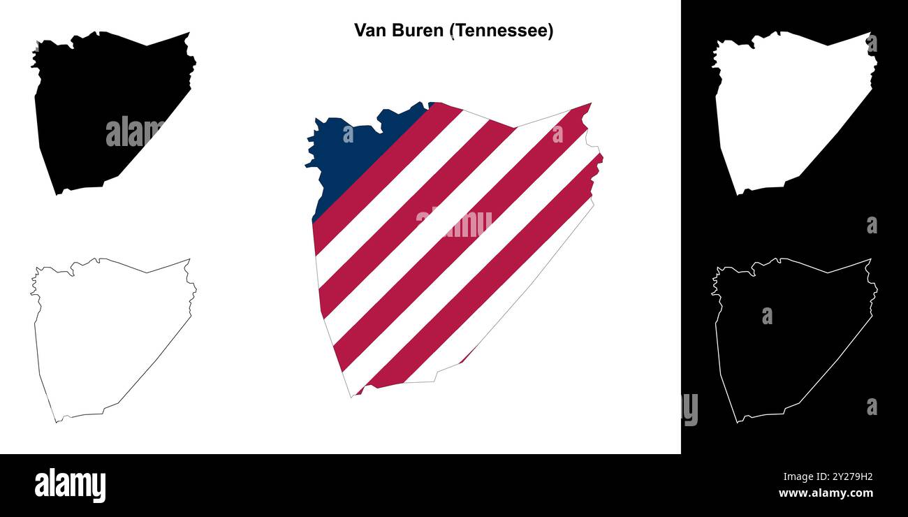 Van Buren County (Tennessee) outline map set Stock Vector Image & Art ...